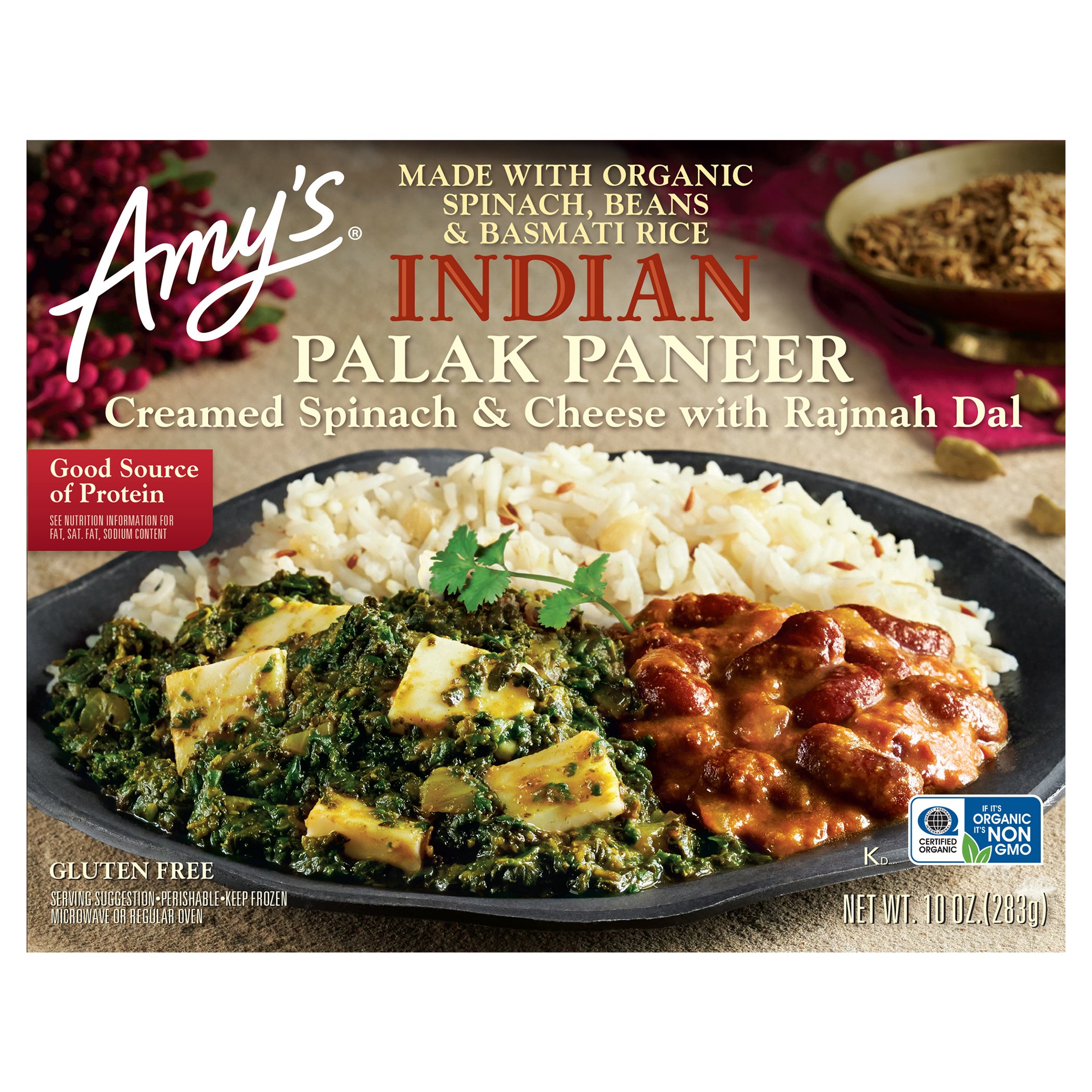 Amy's Indian Palak Paneer Frozen Meal - Shop Entrees & sides at H-E-B