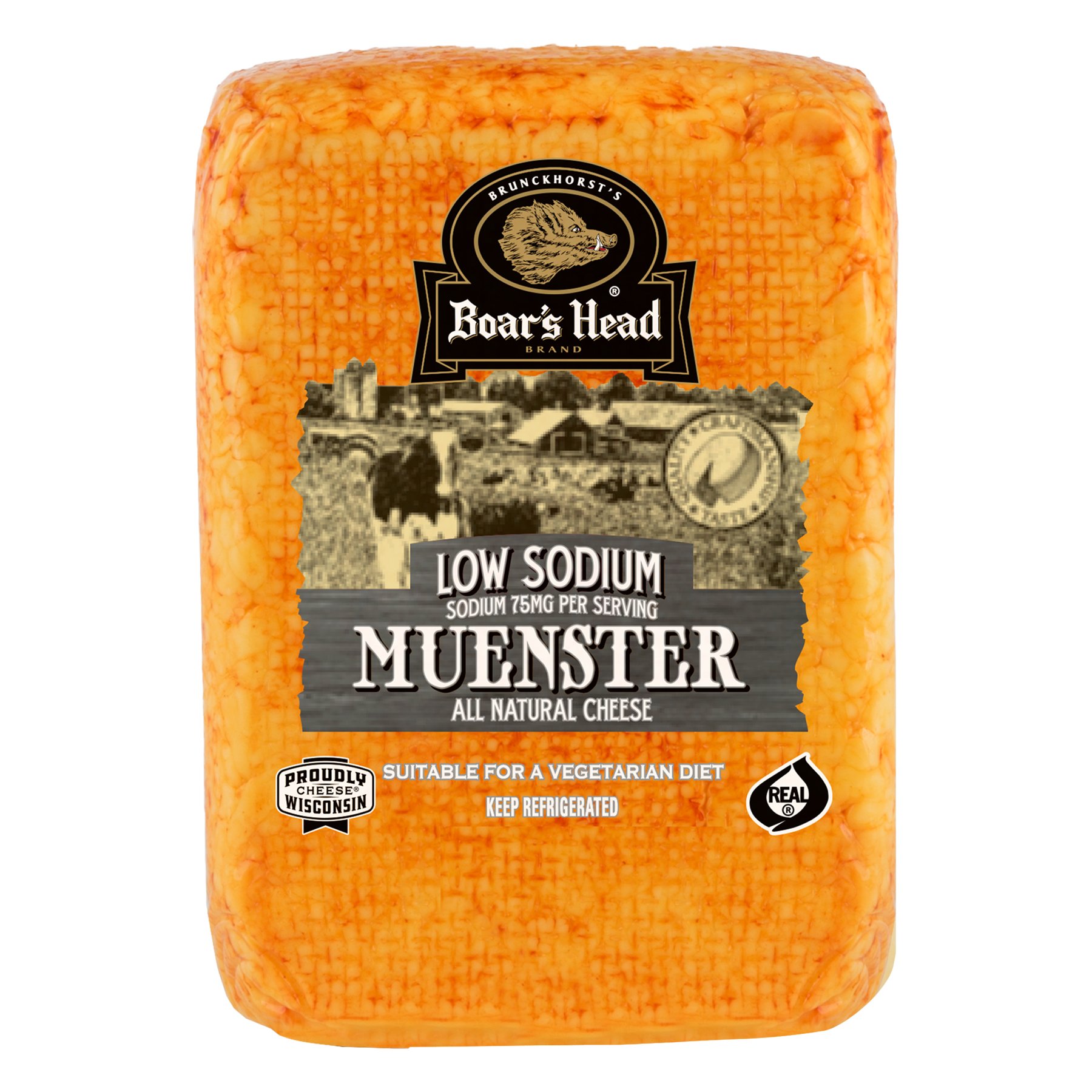 Boar's Head Low Sodium Muenster Cheese, Custom Sliced - Shop Cheese at ...