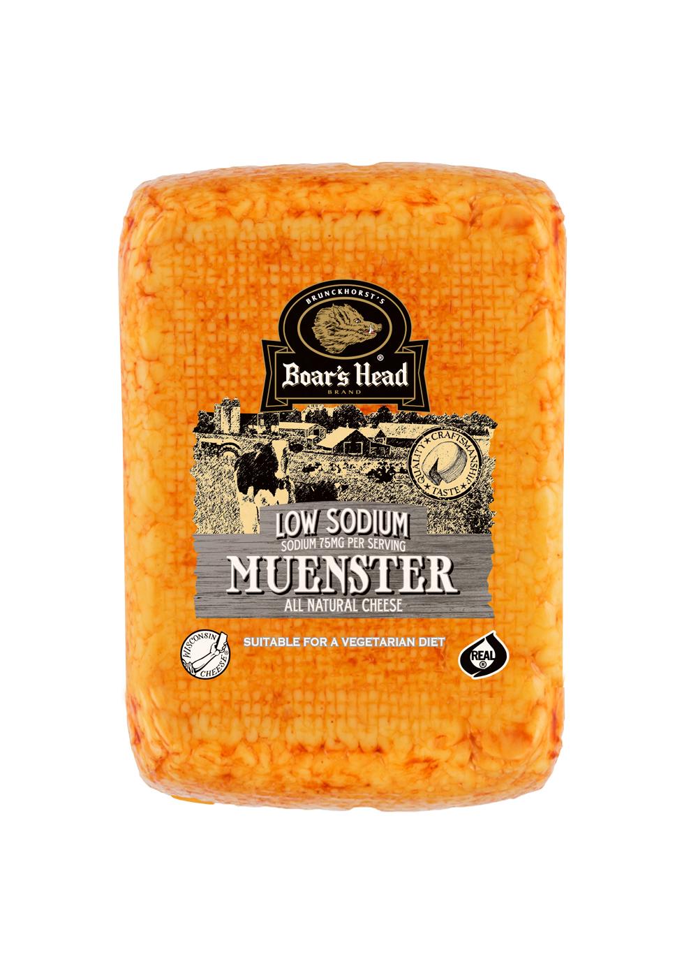 Boar's Head Low Sodium Muenster Cheese, Custom Sliced - Shop Cheese at ...