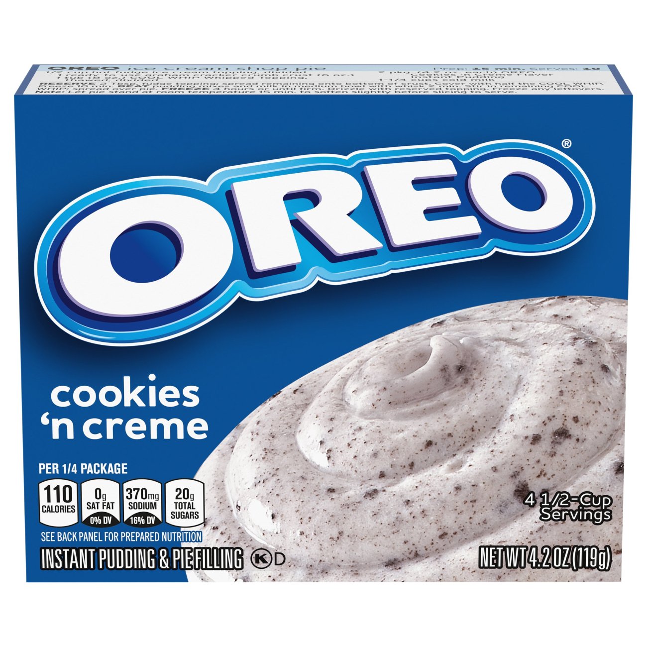 Jell-O Oreo Cookies 'n Creme Instant Pudding Mix - Shop Pudding ...
