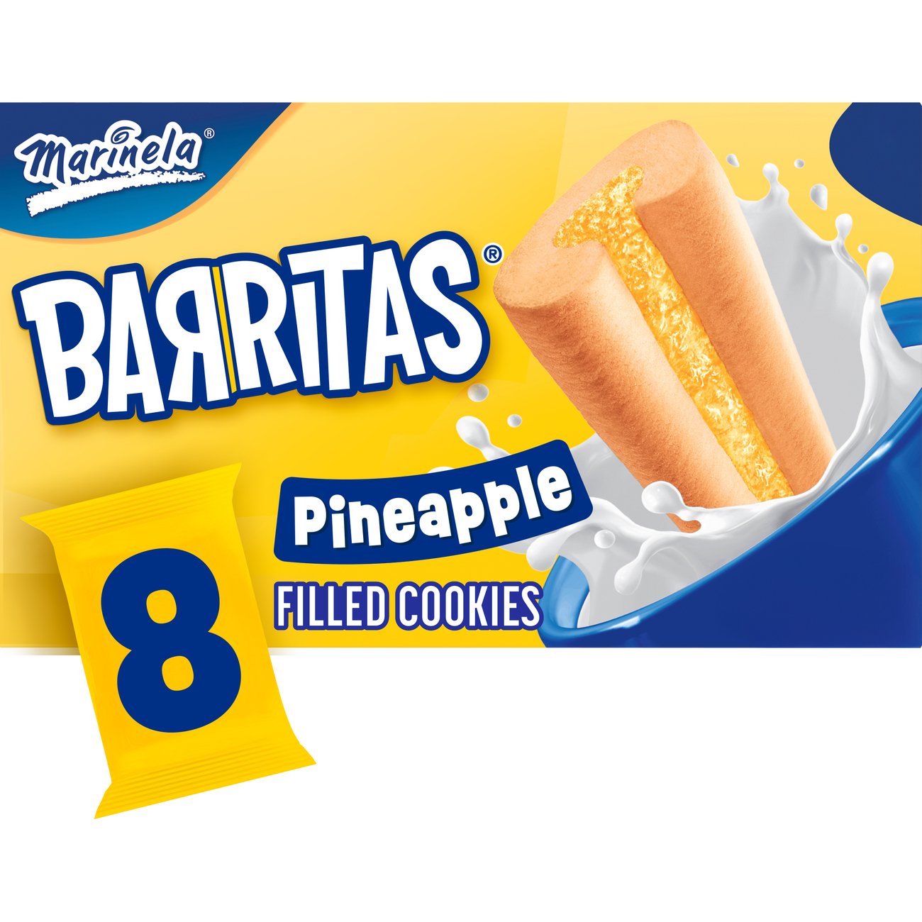 Marinela Barritas Piña Pineapple Filled Cookies Snack Packs - Shop ...