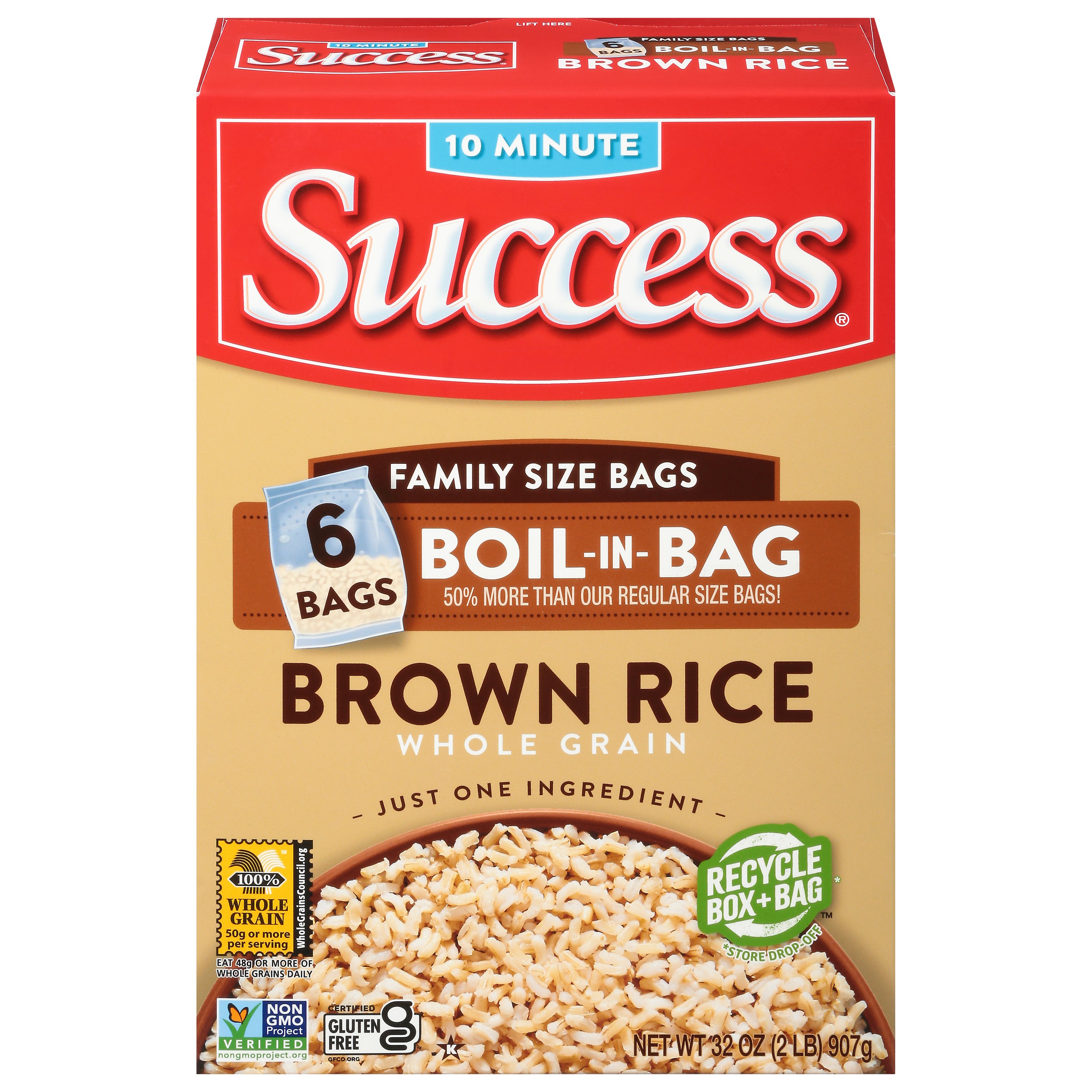 Success Boil-in-Bag Whole Grain Brown Rice - Shop Rice & grains at H-E-B