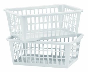 United Solutions White Mini Plastic Storage Baskets - Shop Kitchen ...