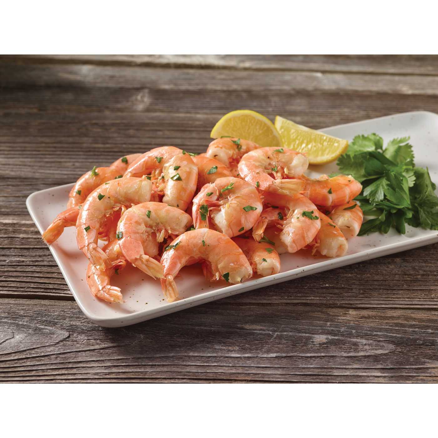 H E B Wild Caught Shell On Large New Harvest Gulf Brown Raw Shrimp 31