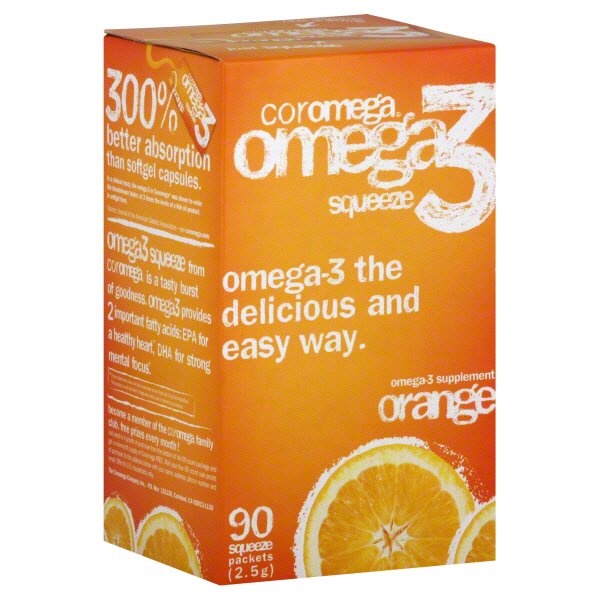 Coromega Omega-3 Supplement Orange Squeeze Packets - Shop Diet ...