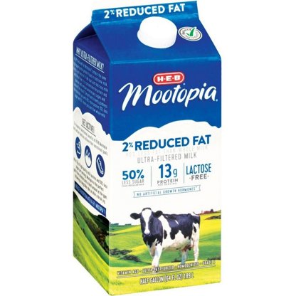 H-E-B Mootopia Lactose Free Fat Free Milk, 1/2 gal | Central Market ...