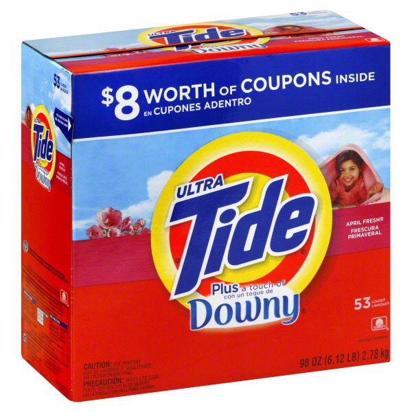 Tide Ultra Plus a Touch of Downy April Fresh Powder Detergent 53 Loads ...