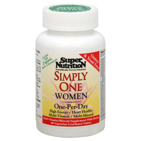Super Nutrition Simply One Women Multi-Vitamin Vegetarian Tablets ...