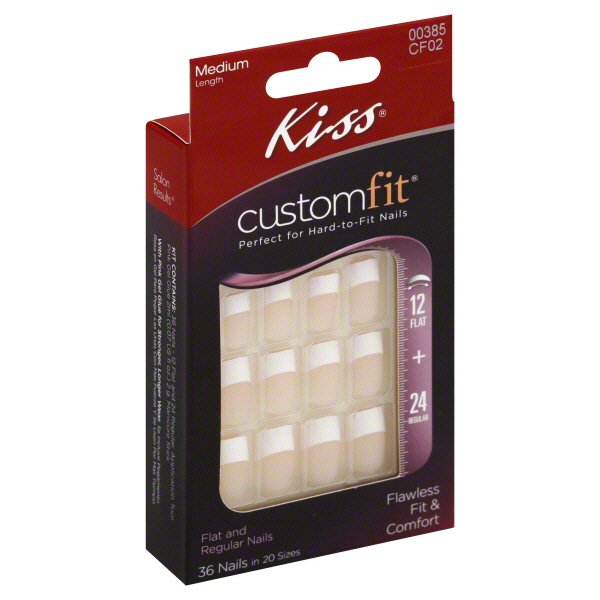 Kiss Custom Fit Medium Length Nail Kit - Shop Nail sets at H-E-B