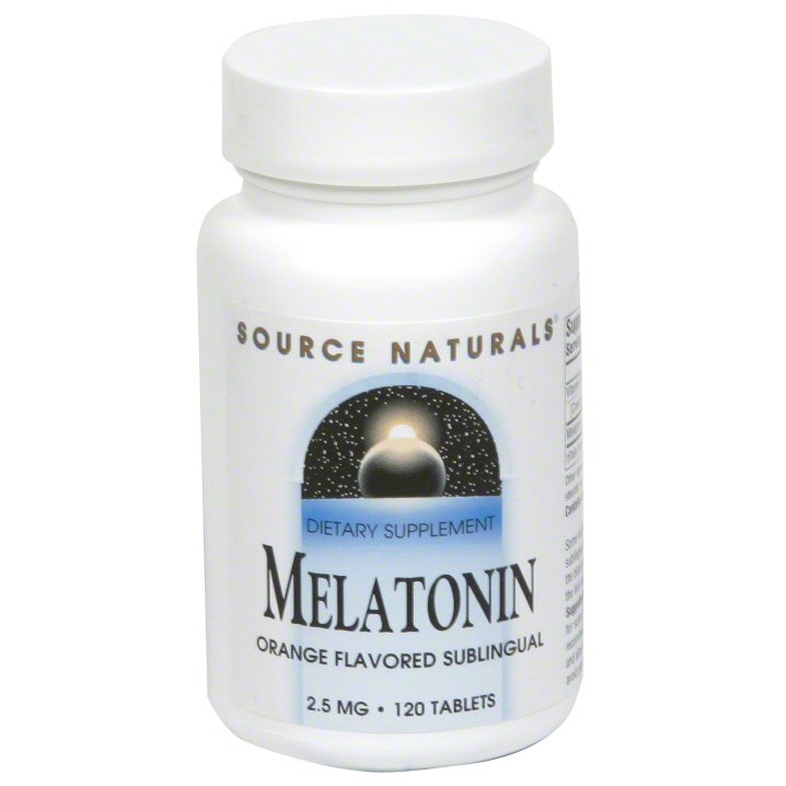Source Naturals Melatonin 2.5 mg Orange Flavored Sublingual Tablets ...