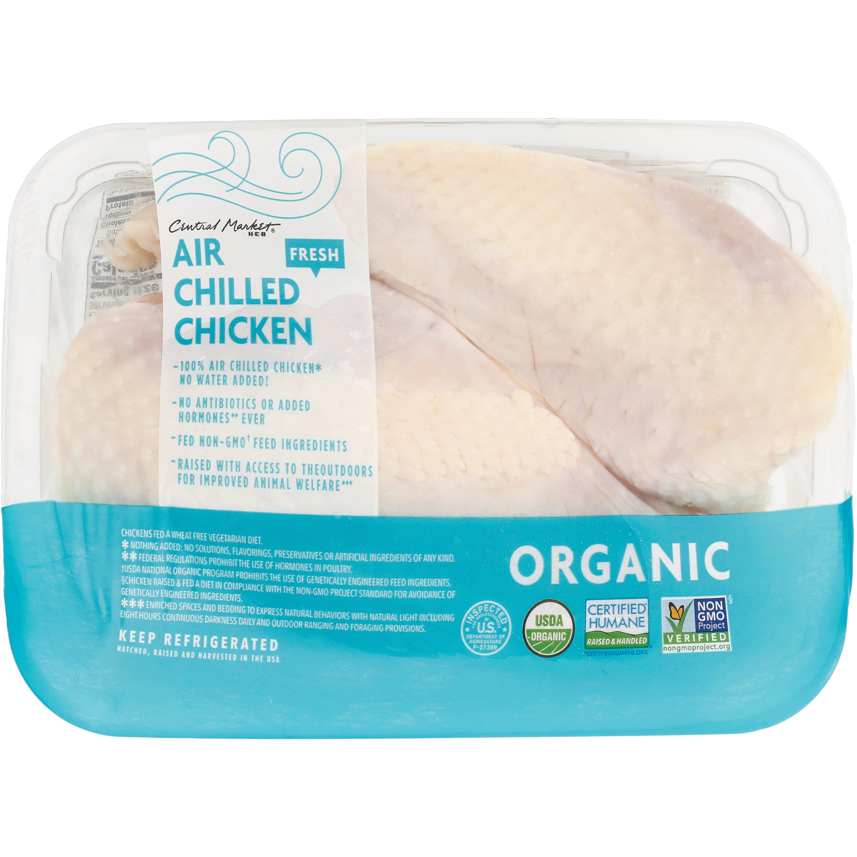 Central Market Organic Air-Chilled Split Chicken Breast - Shop Chicken ...