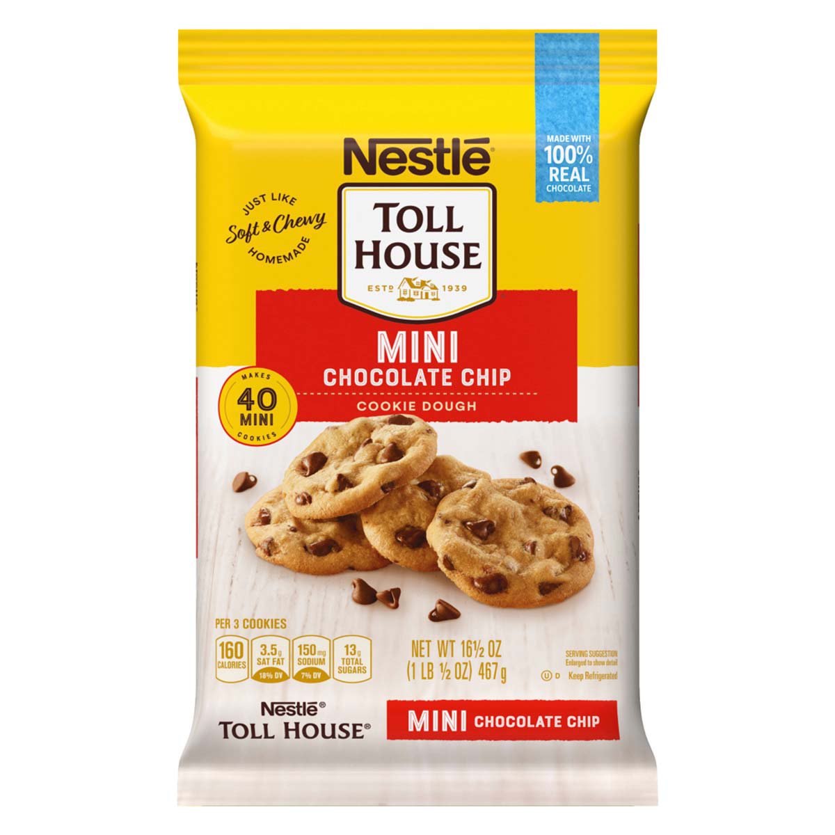 Nestle Toll House Mini Chocolate Chip Cookie Dough - Shop Biscuit ...