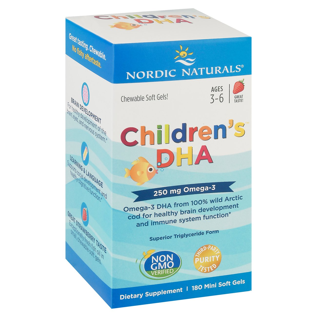 Nordic Naturals Children's Omega-3 DHA 250mg Chewable Softgels ...