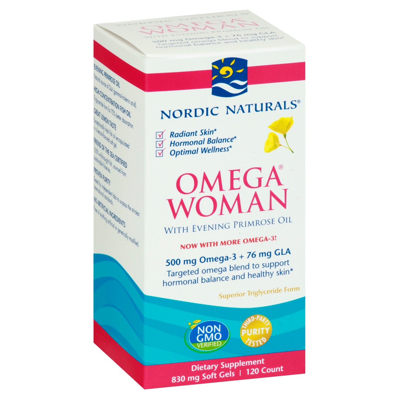 Nordic Naturals Omega Woman Evening Primrose Oil 830mg Softgels, 120 ct ...