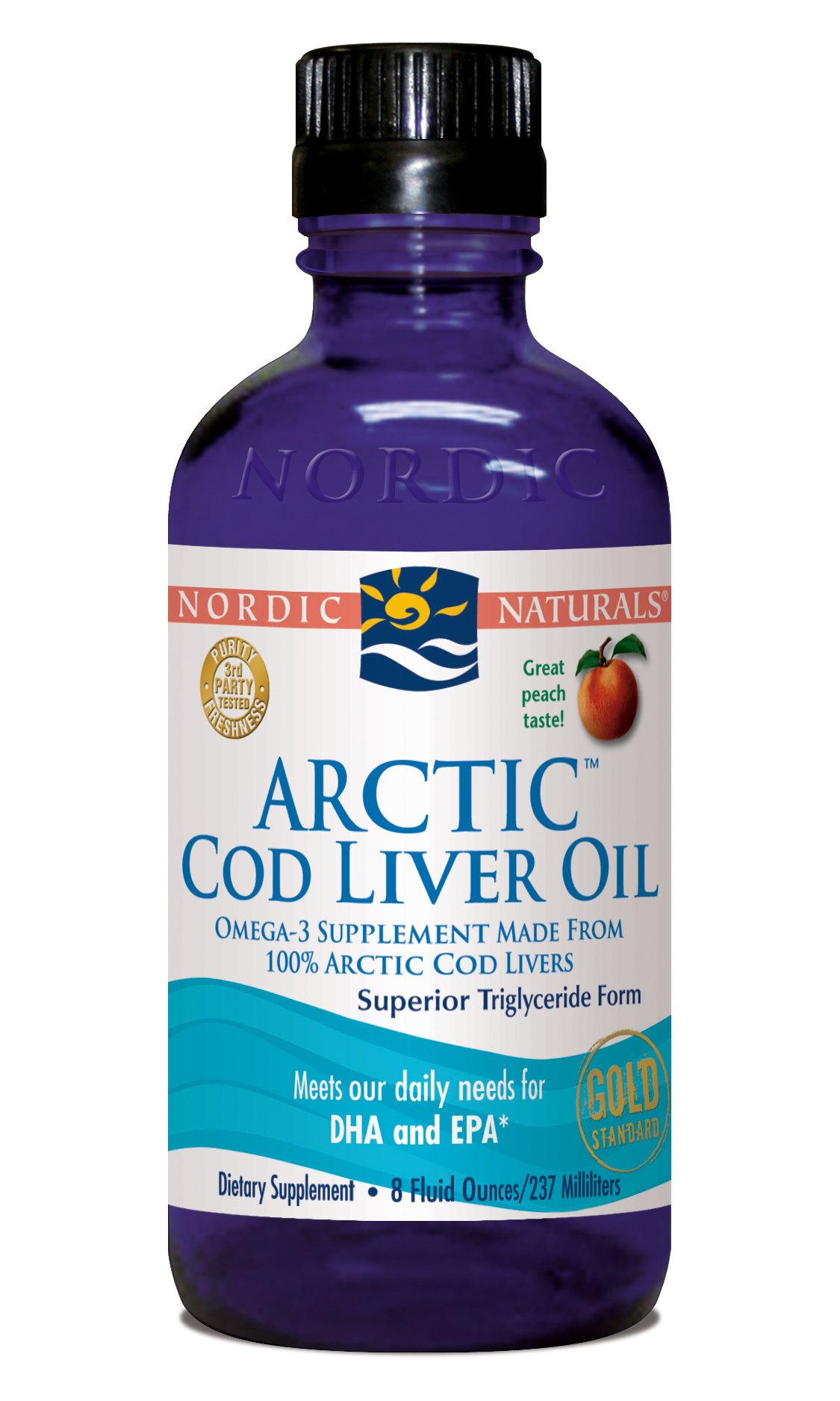 Nordic Naturals Arctic Cod Liver Oil Peach Flavor - Shop Diet & Fitness ...