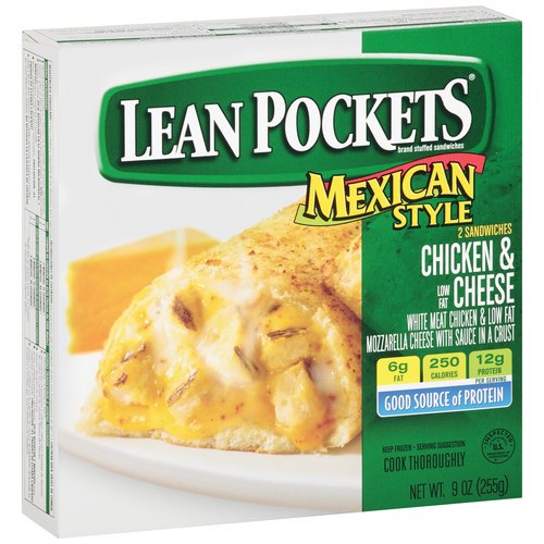 Lean Pockets Mexican Style Chicken and Low Fat Cheese Stuffed ...