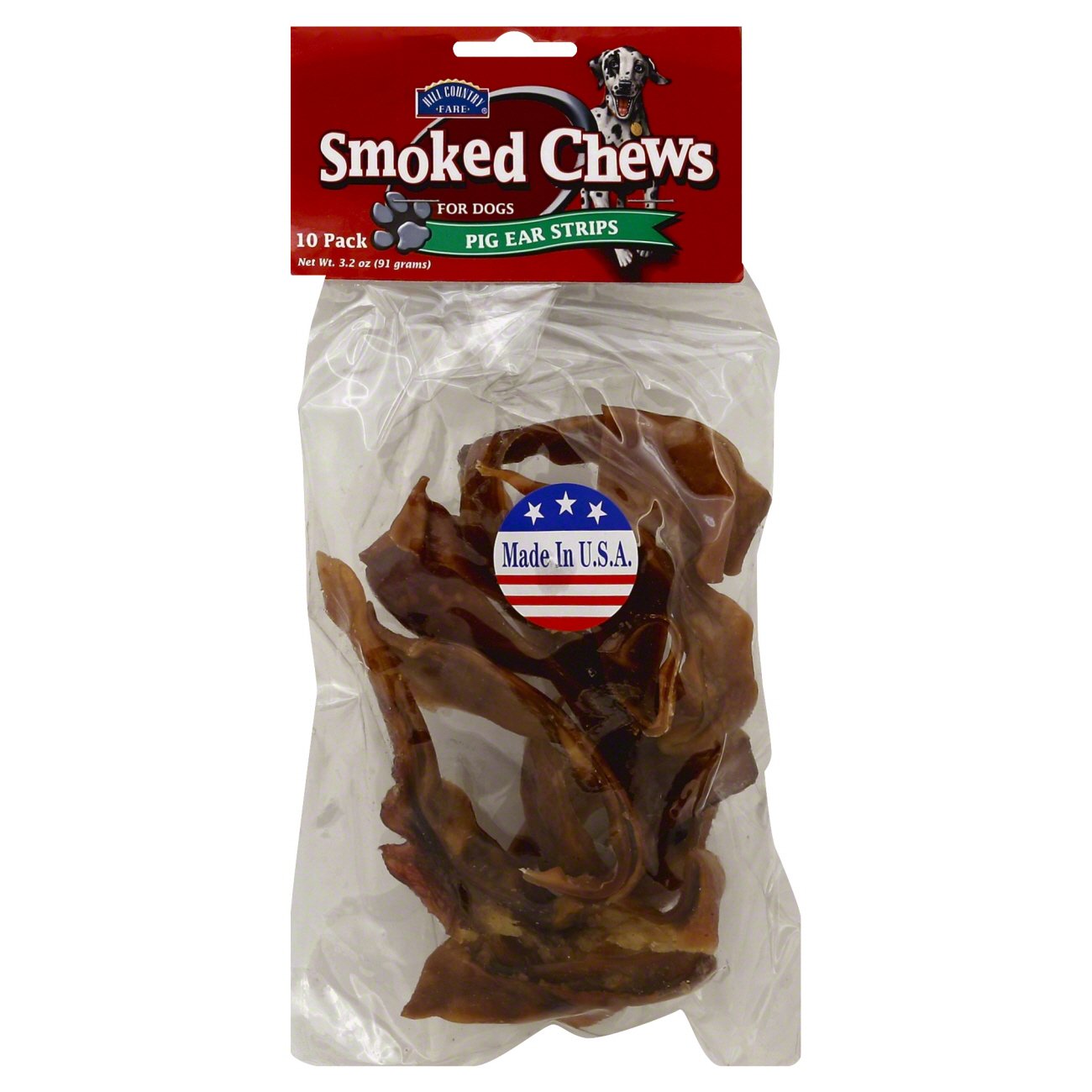 Hill Country Fare Pig Ear Strips Smoked Treats For Dogs - Shop Bones ...