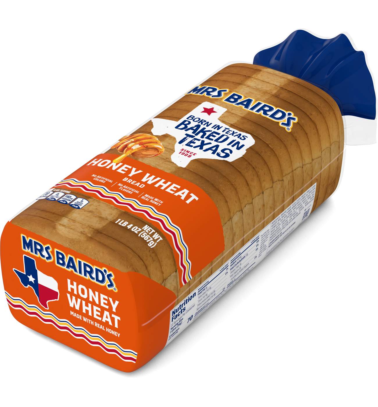 Mrs Baird's Honey Wheat Bread - Shop Sliced bread at H-E-B