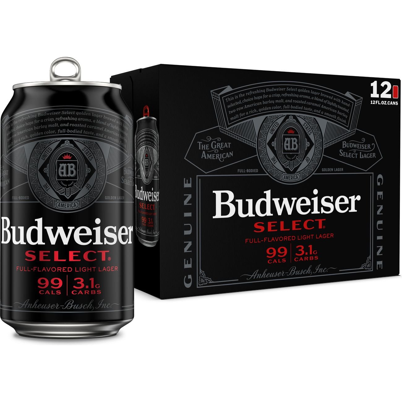 Budweiser Select Light Lager Beer, 12 pack - Shop Beer at H-E-B