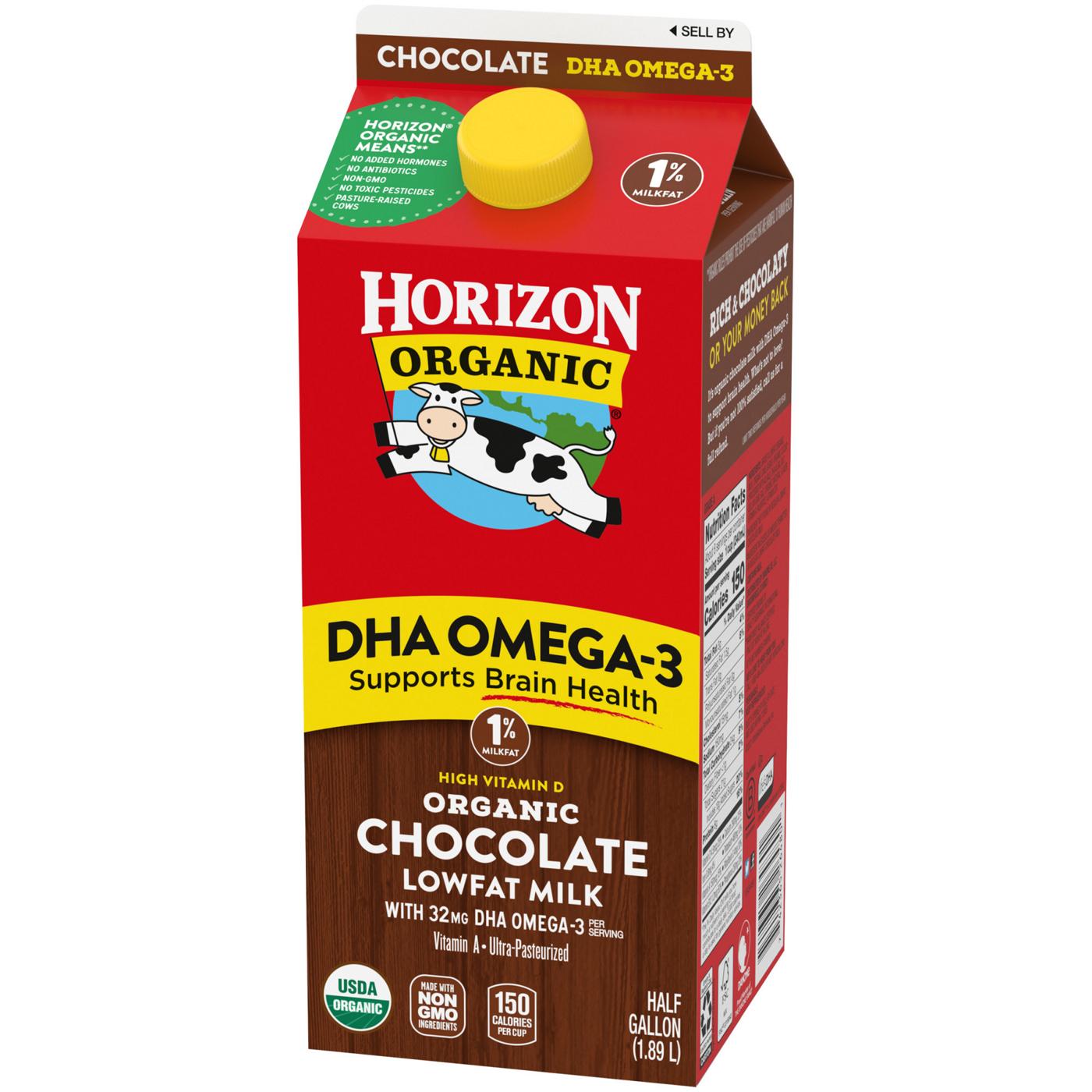 Horizon Organic 1% Lowfat Dha Omega-3 Chocolate Milk - Shop Milk at H-E-B