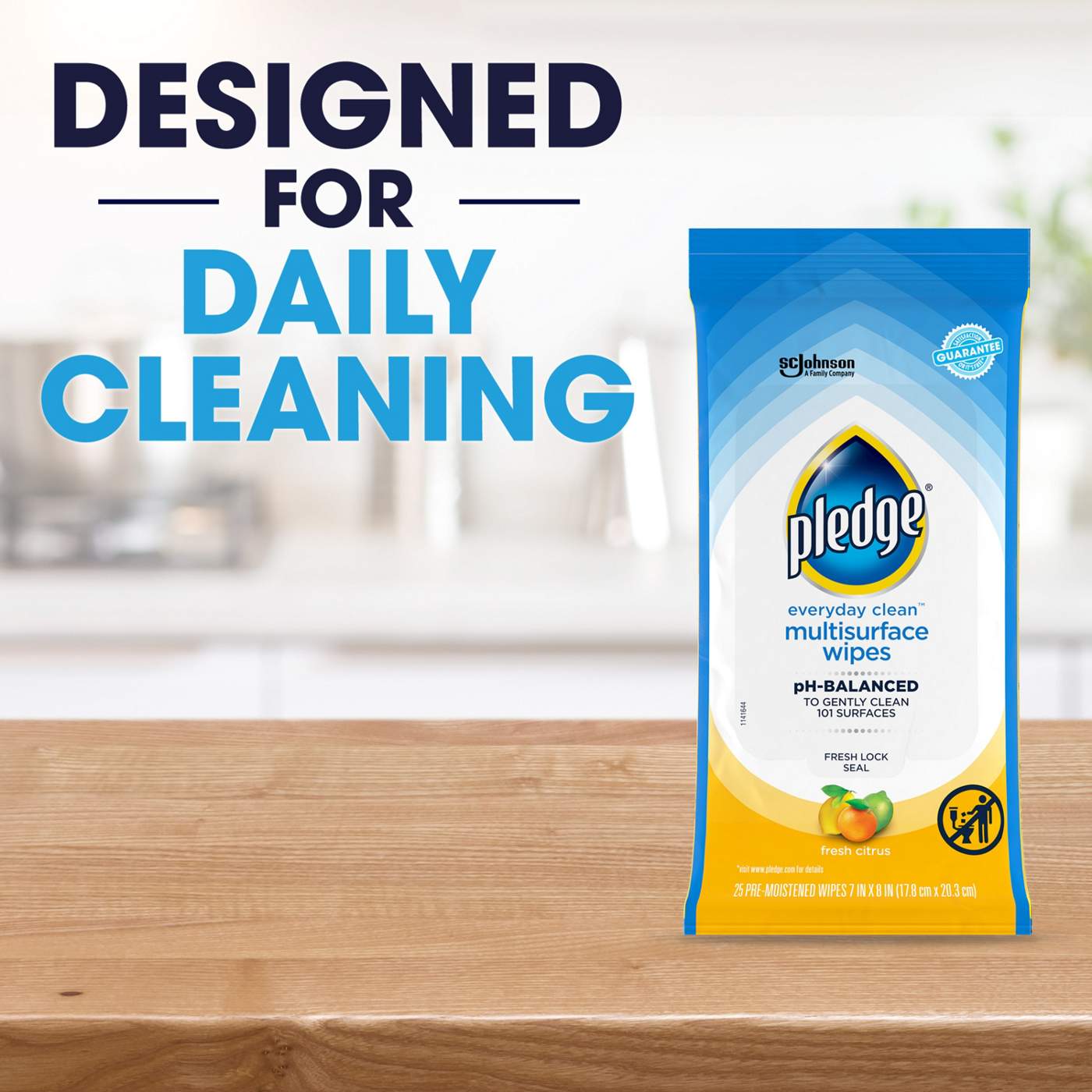 Pledge Pledge Multisurface Cleaning Wipes, pH Balanced, Fresh Citrus ...