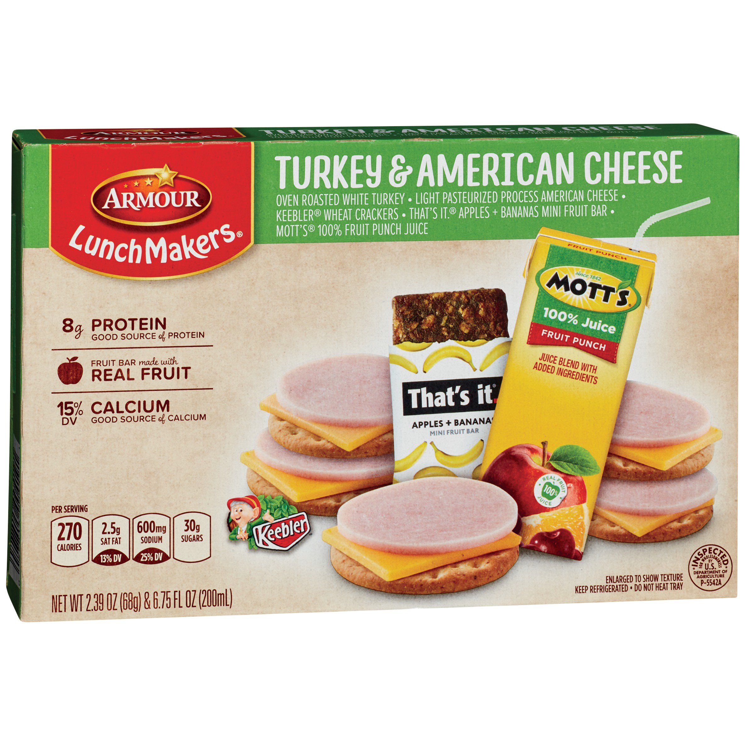Armour Lunchmakers Turkey and American Cheese Crackers with Drink ...