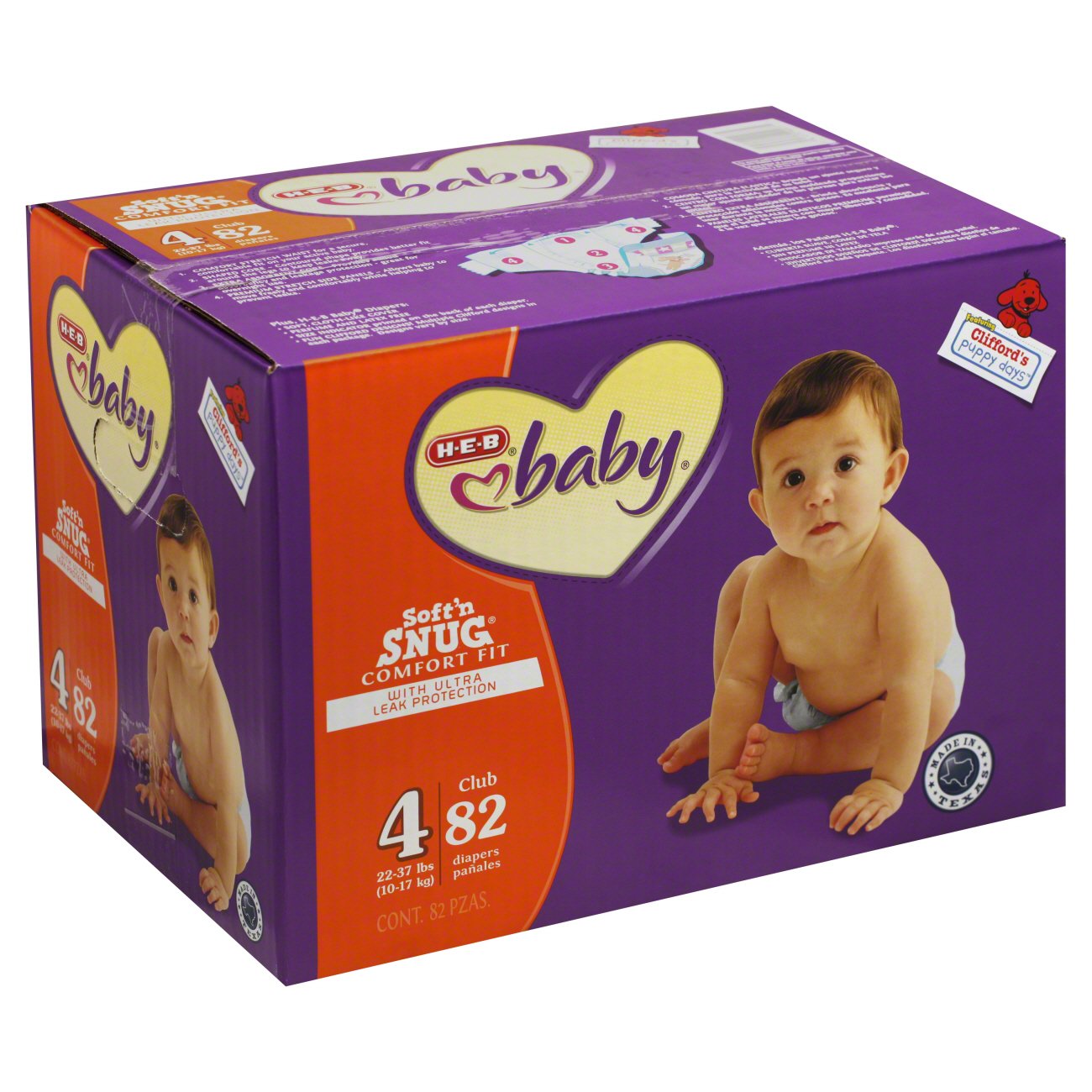H E B Baby Baby Clifford's Puppy Days Club Pack Diapers - Size 4 - Shop Diapers at H-E-B
