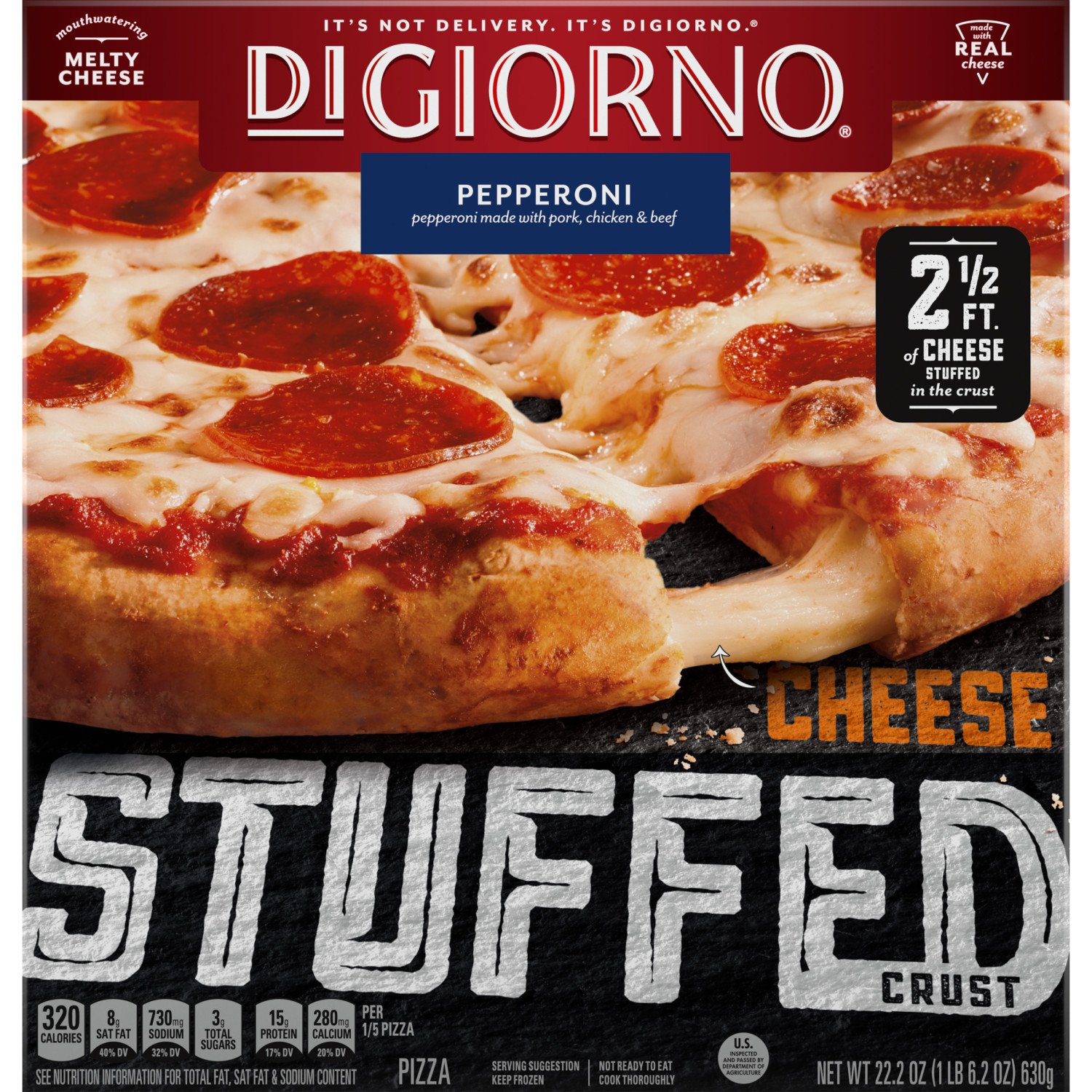 DiGiorno Pepperoni Stuffed Crust Frozen Pizza - Shop Pizza at H-E-B