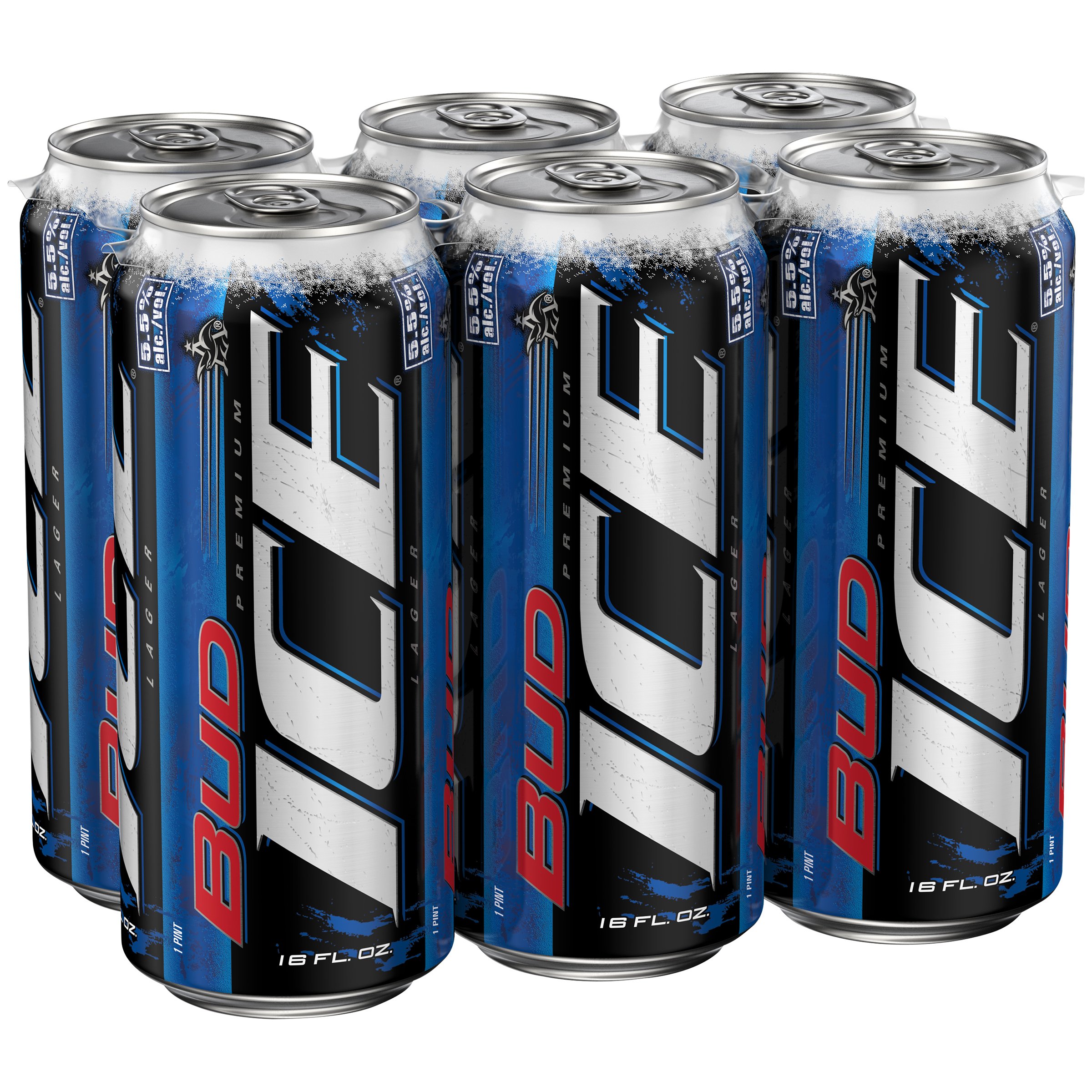 Bud Ice Premium Lager Beer, 6 pack - Shop Beer at H-E-B