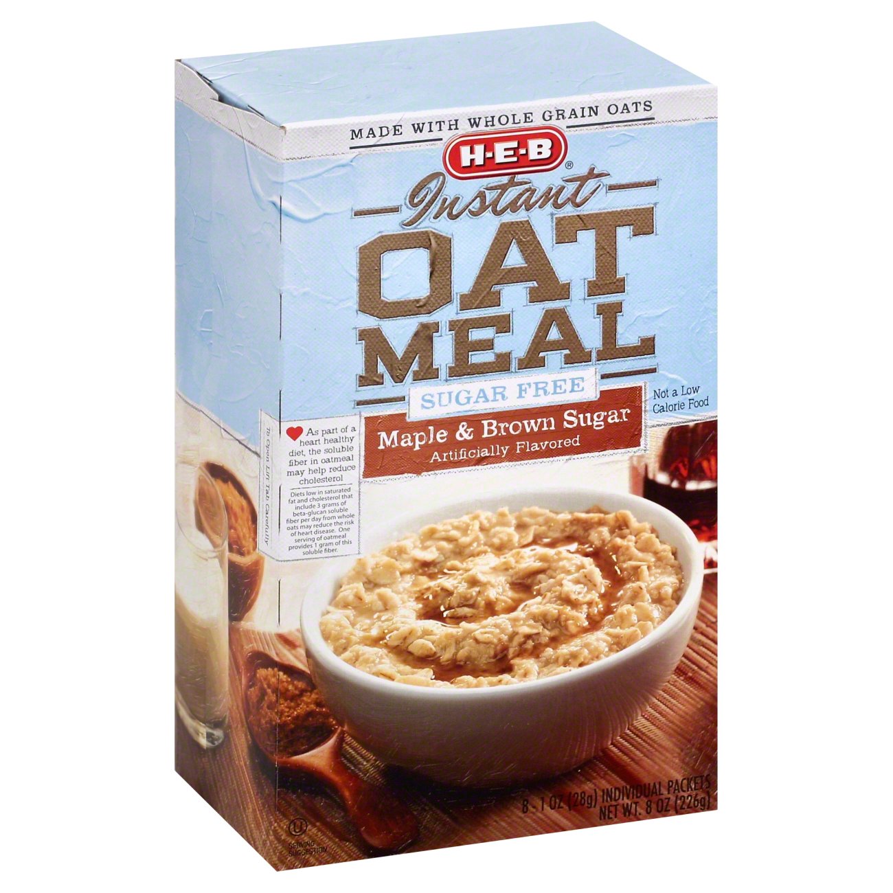 H-E-B Instant Sugar Free Maple And Brown Sugar Oatmeal - Shop Oatmeal ...