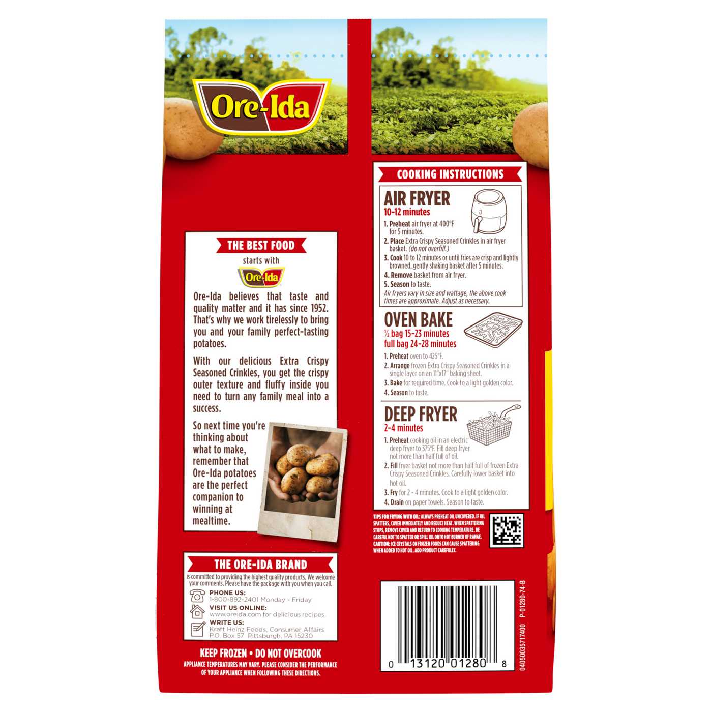 Ore-Ida Extra Crispy Seasoned Crinkles Fries - Shop Entrees & sides at ...