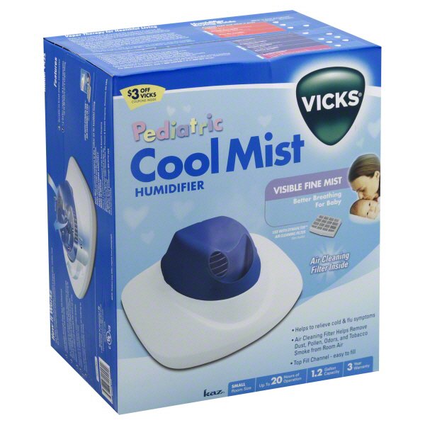 Vicks Pediatric Cool Mist 1.2 Gallon Humidifier (Small Room Size ...