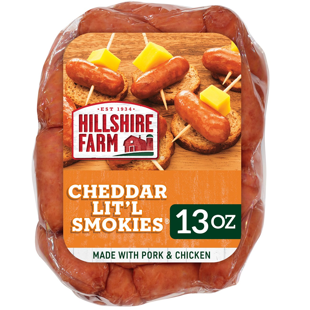 Hillshire Farm Cheddar Lit'l Smokies Smoked Cocktail Sausages - Shop ...