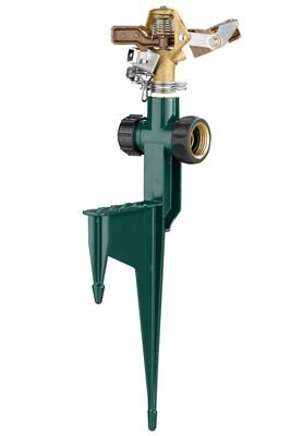 Orbit Brass Impact Sprinkler Head on a Step Spike - Shop Patio ...