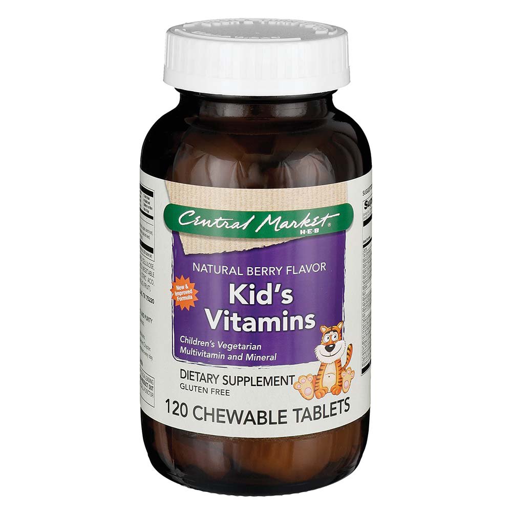 Central Market Kid's Vitamins Natural Berry Flavor Chewable Tablets ...