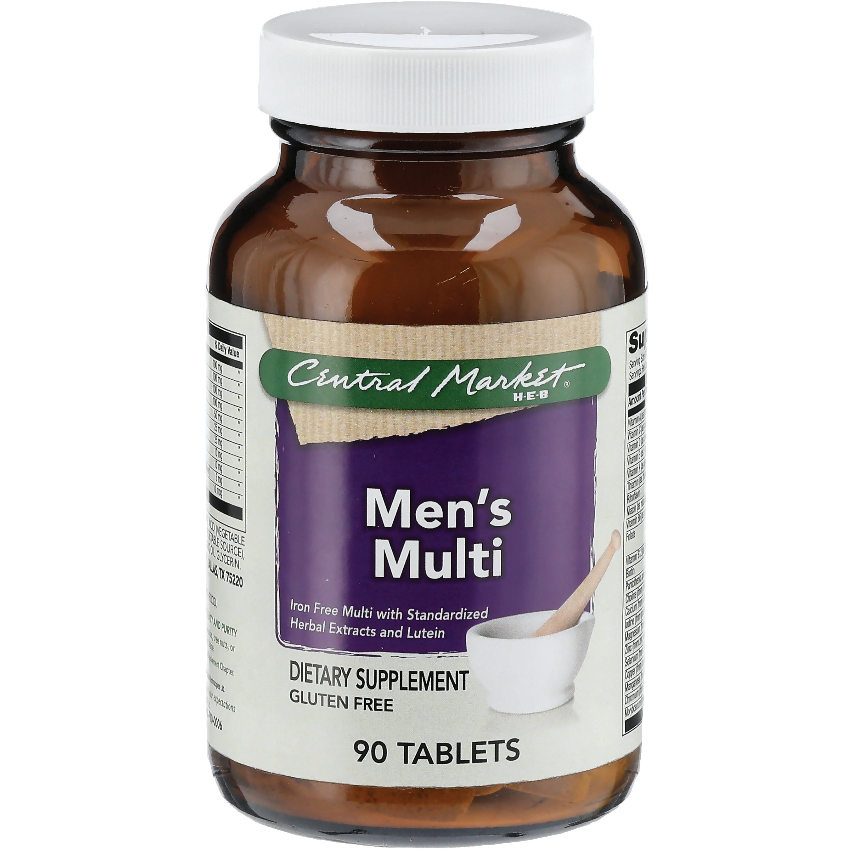 Central Market Men's Iron-Free Multi Tablets - Shop Multivitamins at H-E-B