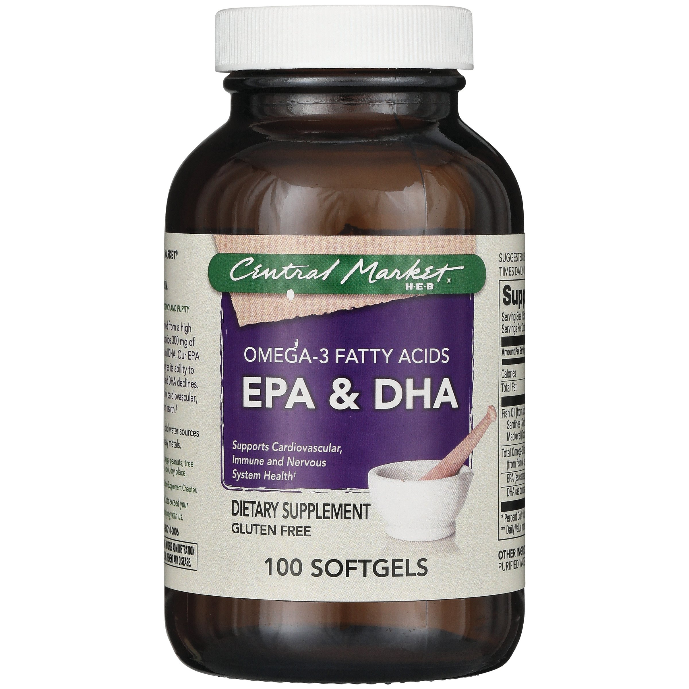 Central Market EPA & DHA Omega-3 Fatty Acids Softgels - Shop Diet ...