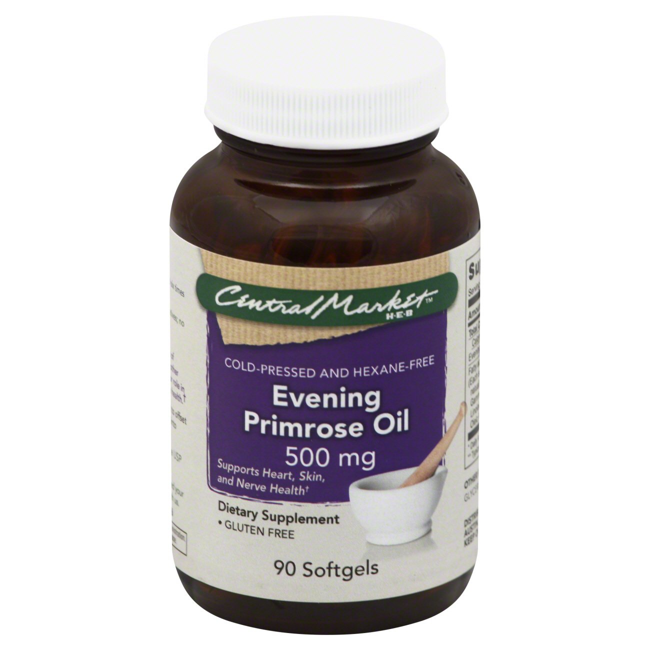 Central Market Cold-Pressed Evening Primrose Oil 500mg Softgels, 90 ct ...