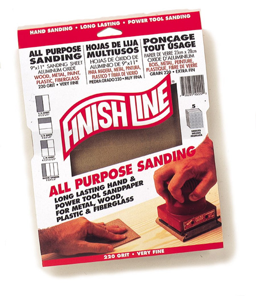 Finish Line All Purpose 220 Grit Very Fine Sandpaper - Shop Sandpaper ...