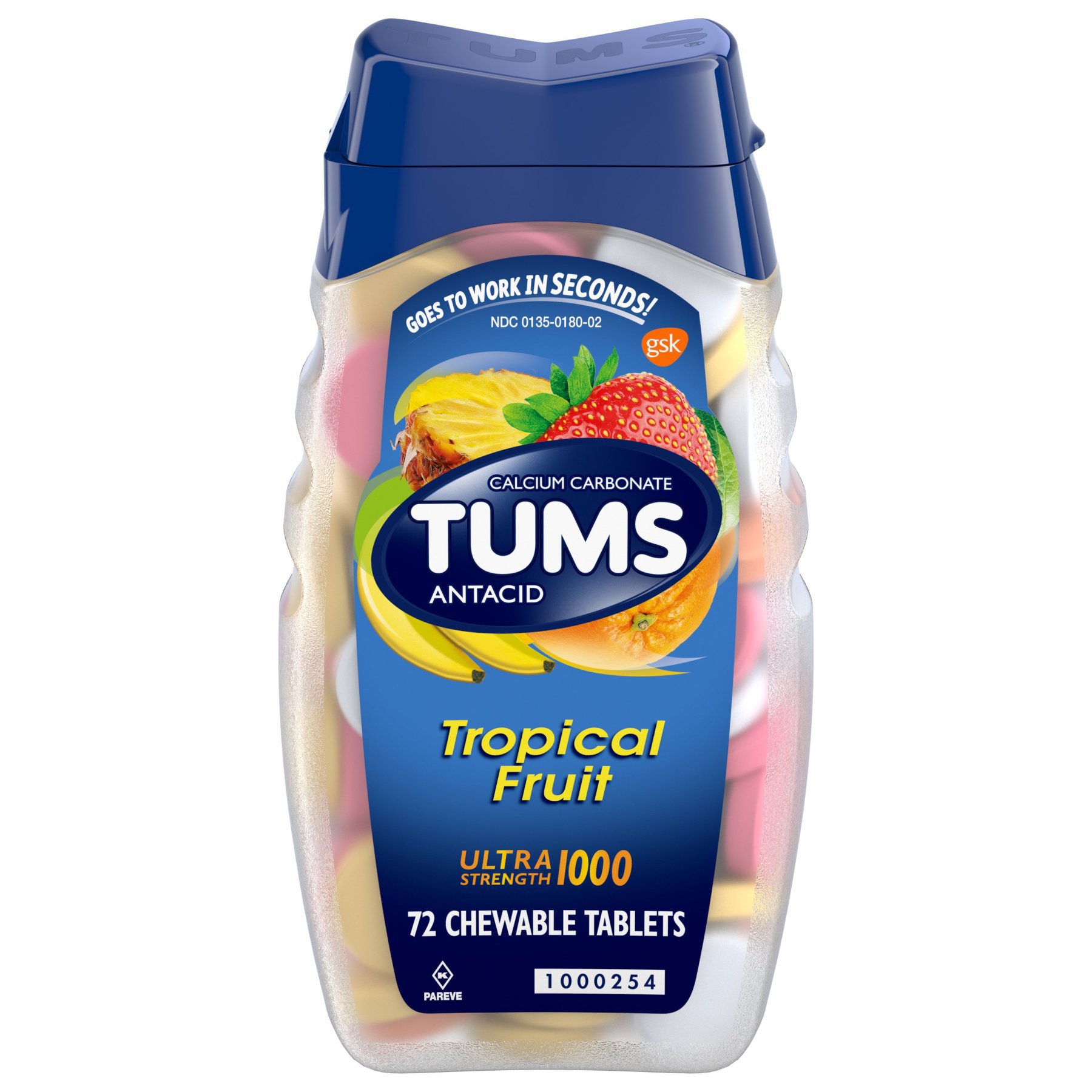 Tums Chewable Antacid Tablets for Ultra Strength Heartburn Relief ...