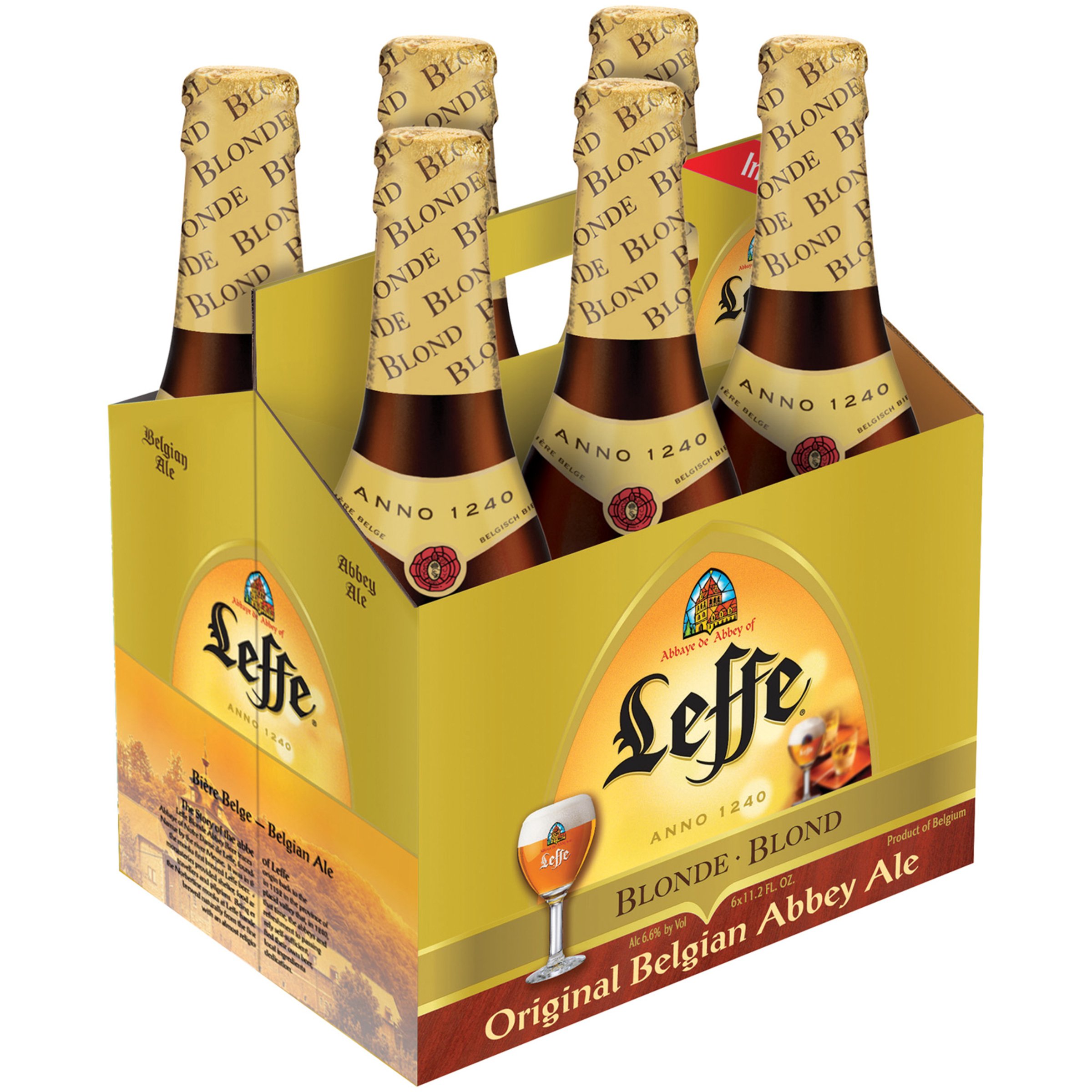Leffe Blonde Beer 6 pk Bottles - Shop Beer at H-E-B