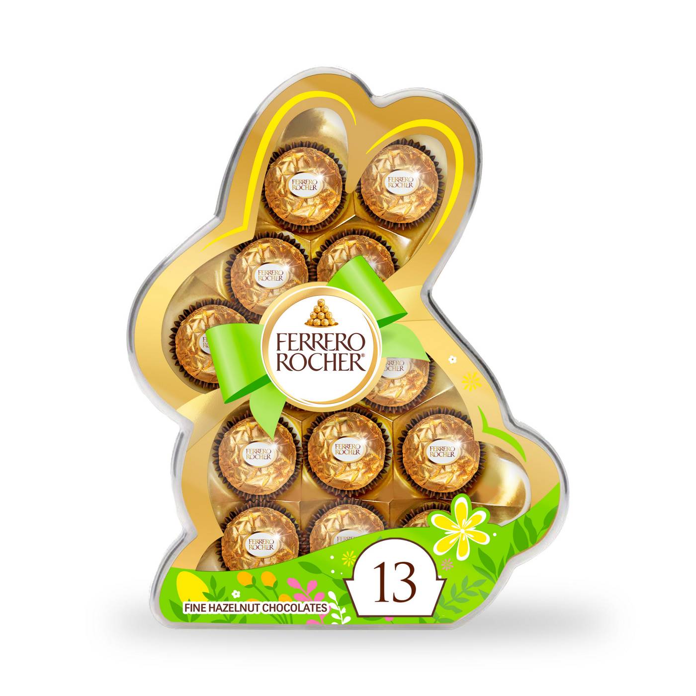 Ferrero Rocher Fine Hazelnut Chocolates Easter Bunny Gift Box, 13 pc ...