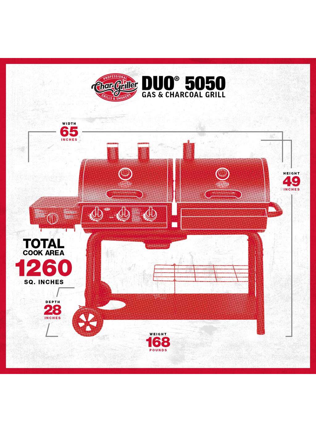 Char-Griller Duo Gas & Charcoal Grill - Shop Grills & smokers at H-E-B