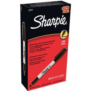 Sharpie Fine Point Black Permanent Markers - Shop School & Office ...