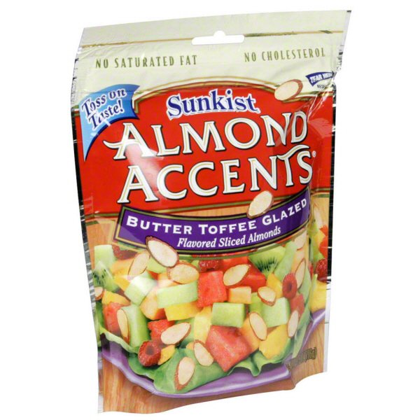 Sunkist Almond Accents Butter Toffee Glazed Sliced Almonds - Shop Nuts ...