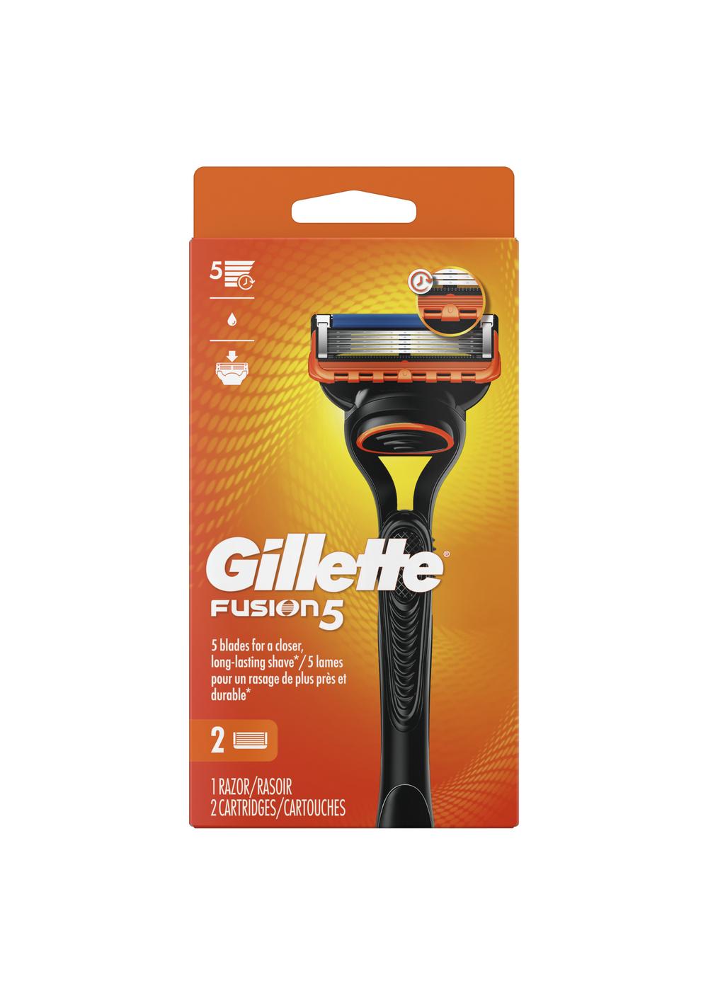 Gillette Fusion5 Razor + 2 Blade Refills - Shop Razors & blades at H-E-B