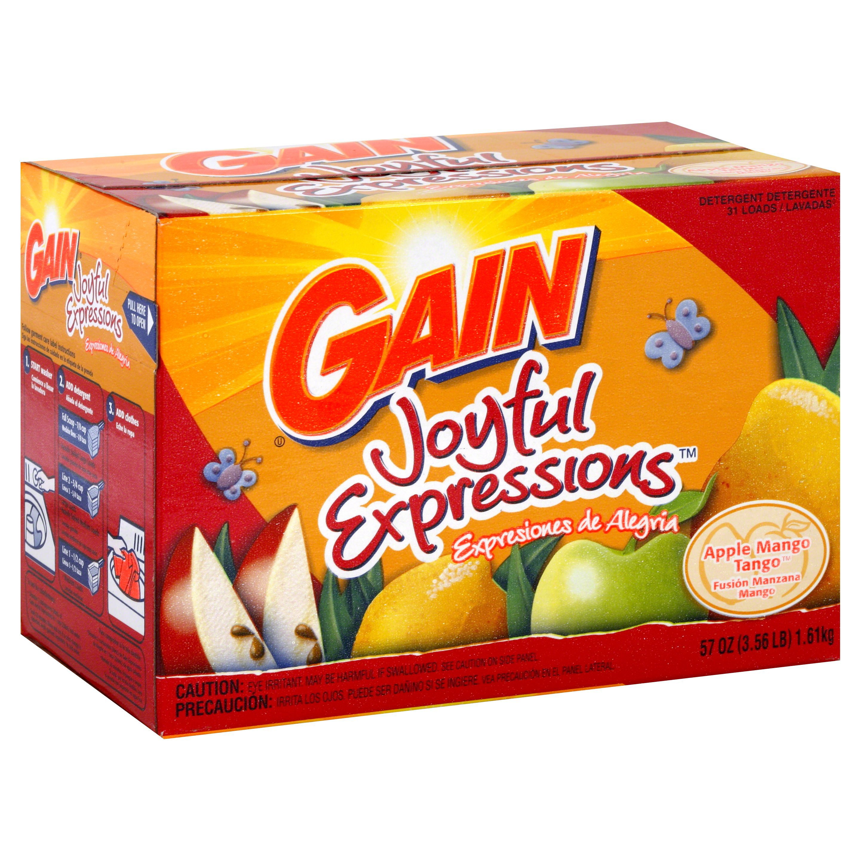 Gain Joyful Expressions Apple Mango Tango Powder Laundry Detergent 31 ...