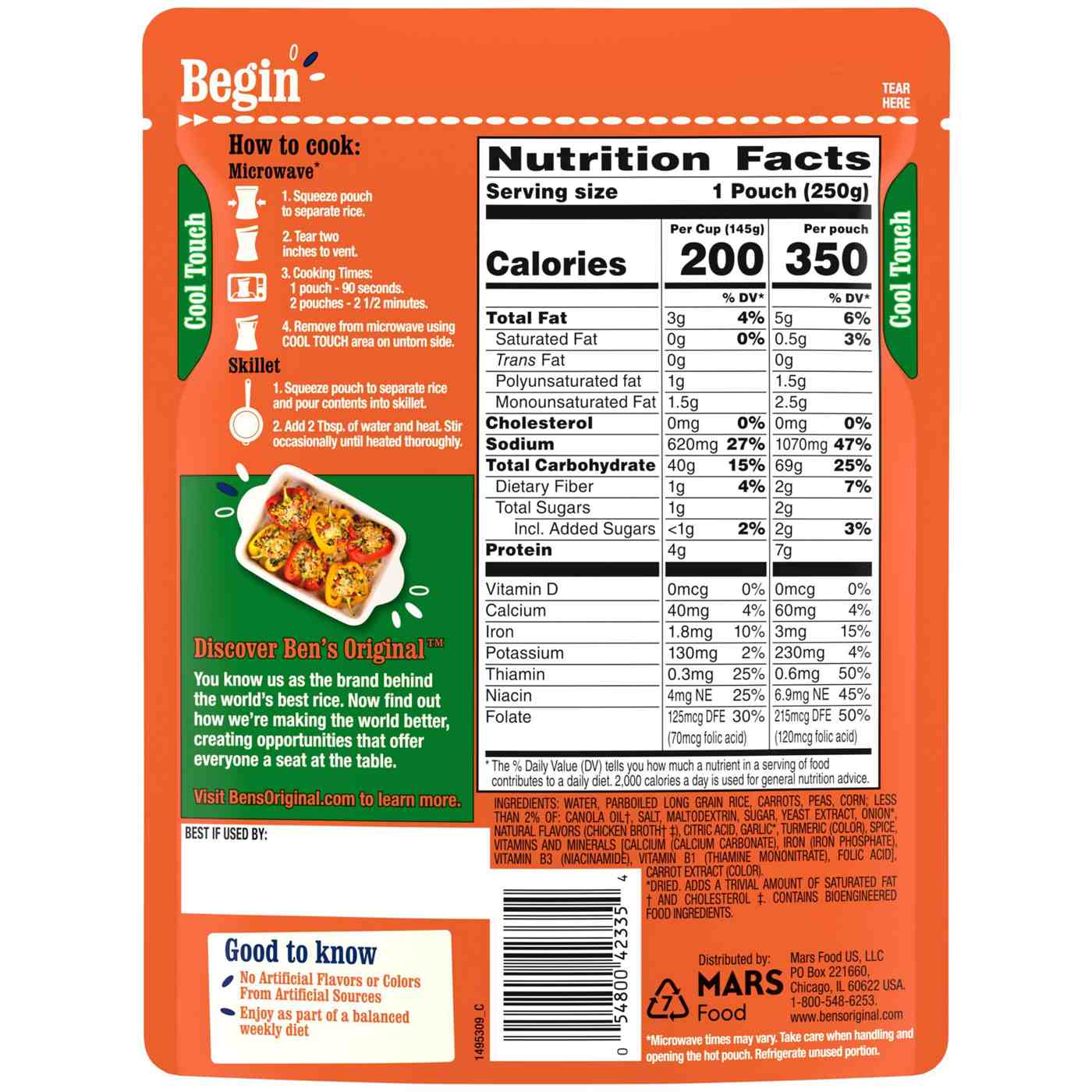 Ben's Original Ready Rice Garden Vegetable Flavored Rice - Shop Rice ...