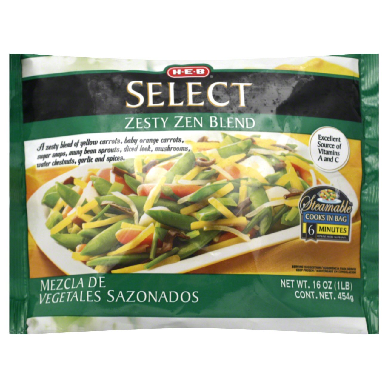 H-E-B Select Steamable Zesty Zen Blend - Shop Mixed vegetables at H-E-B