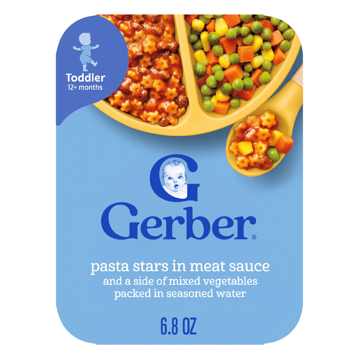 Gerber Mealtime for Toddler - Pasta Stars in Meat Sauce and a side of ...